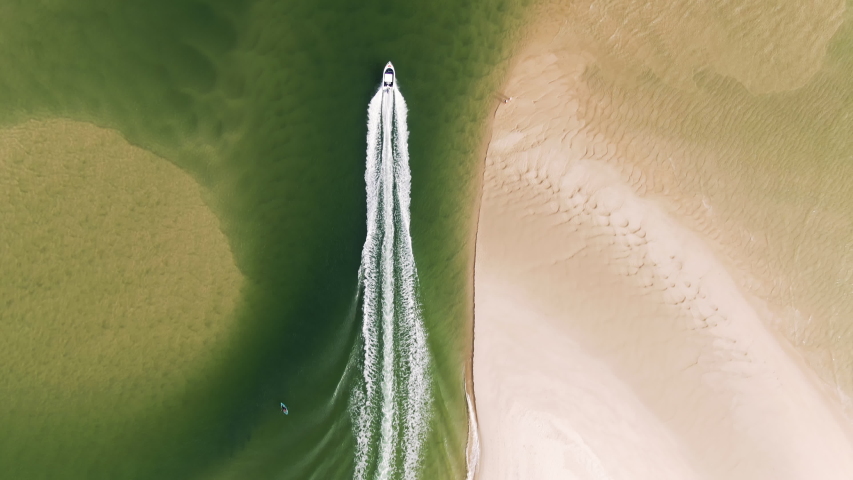 aerial top down footage speed boat Stock Footage Video (100% Royalty ...