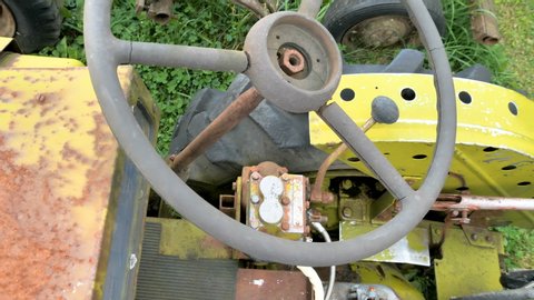 Top View Steering Wheel Vehicle Garage Stock Footage Video (100% ...