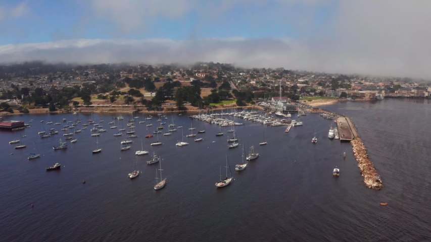 aerial view monterey town california near Stock Footage Video (100% ...