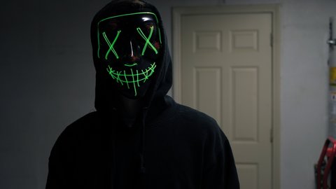 Scary Slasher Killer Generic Halloween Horror Stock Footage Video (100% ...