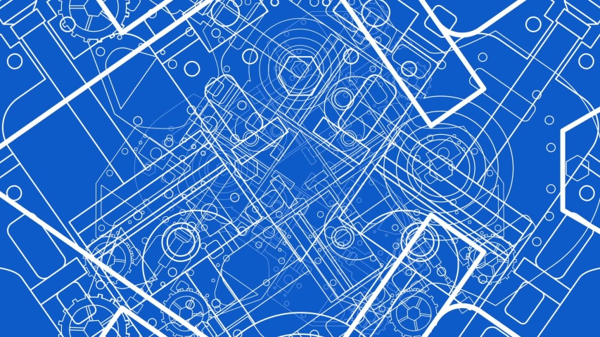 this motion graphics shows animated blueprint Stock Footage Video (100% ...