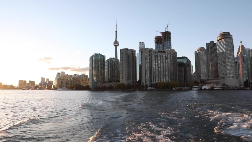 Skyline of Toronto from across the lake in Ontario, Canada image - Free ...