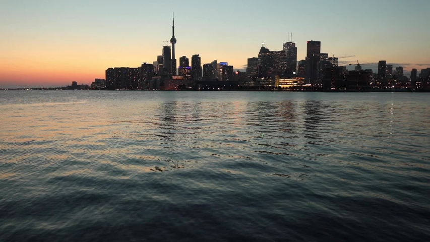 Skyline of Toronto from across the lake in Ontario, Canada image - Free ...