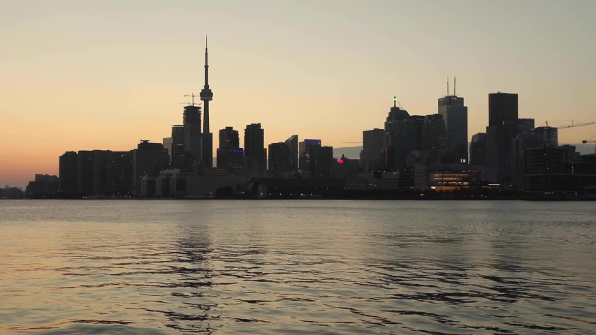 Skyline of Toronto from across the lake in Ontario, Canada image - Free ...