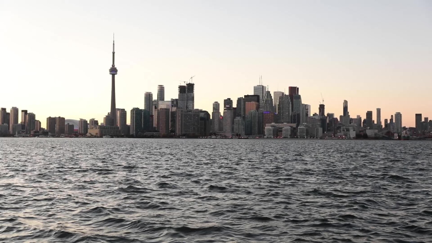 Skyline of Toronto from across the lake in Ontario, Canada image - Free ...