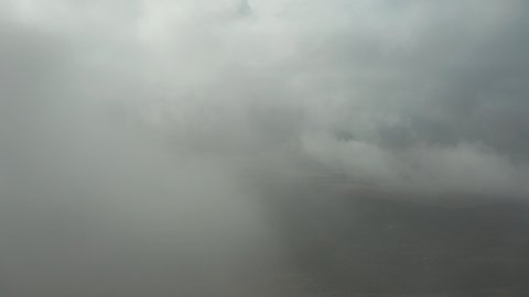 Flying Through Rain Clouds Dramatic Sky Stock Footage Video (100% ...