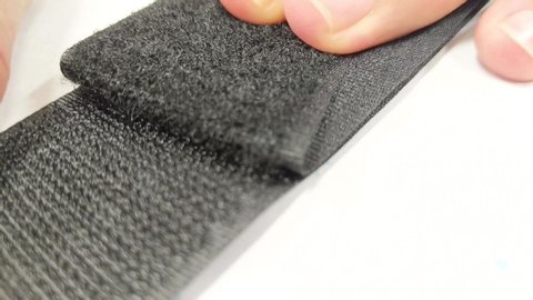 Velcro Tearing Along Opoosite Ends Close Stock Footage Video (100% ...