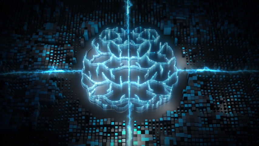 Artificial Intelligence (ai) Brain Animation, Stock Footage Video (100% ...