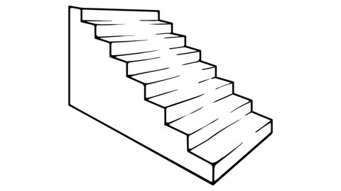 Staircase Platforms Vector Outline Illustration Isometric Stock Vector (Royalty Free) 1183471624 ...