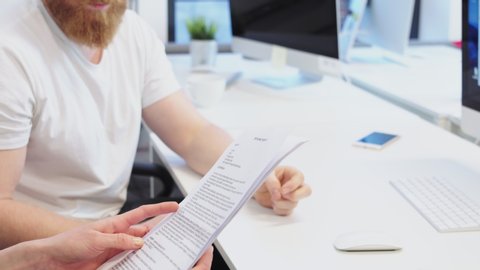 Young Office Workers Examining Files Stock Footage Video (100% Royalty ...
