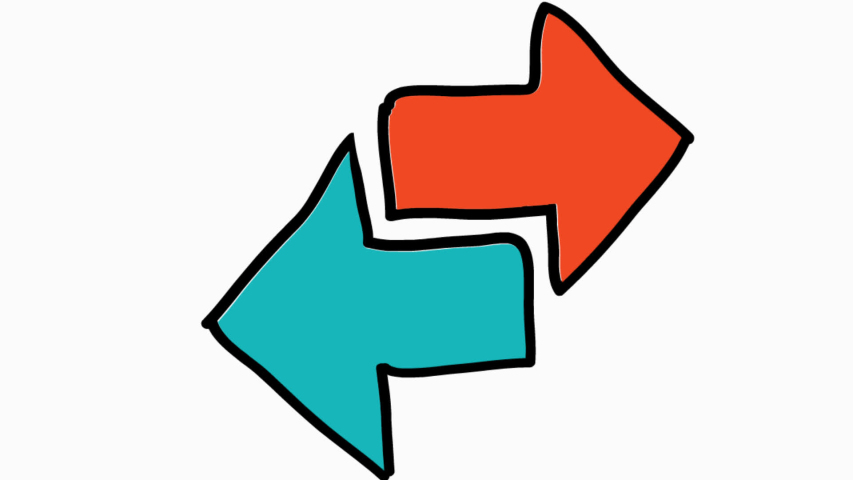 Arrow Opposite Direction Icon Cartoon Stock Footage Video (100% Royalty ...