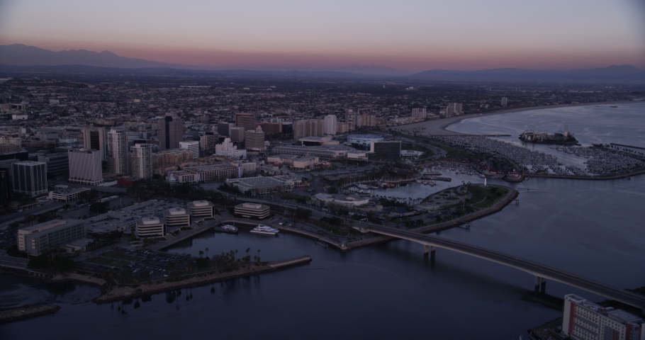 Downtown Long Beach at dusk in Long Beach, California image - Free ...