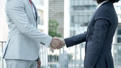 Slow Motion Handshake Seal Deal After Stock Footage Video (100% Royalty ...