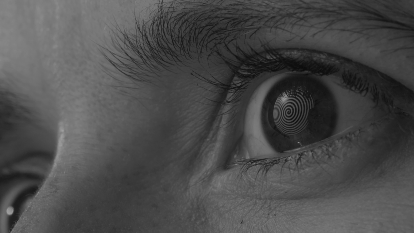 rotating spiral reflected woman's eye she Stock Footage Video (100% ...