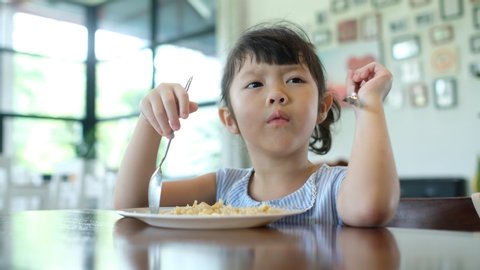 Kid Eating Food Hungry Kid Stock Footage Video (100% Royalty-free ...