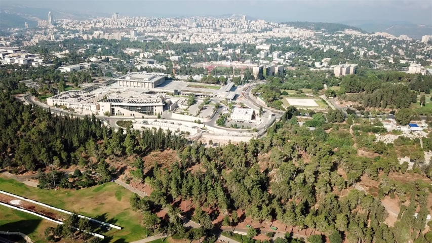 Aerial Footage Over Israel Knesset Parliament Stock Footage Video 100