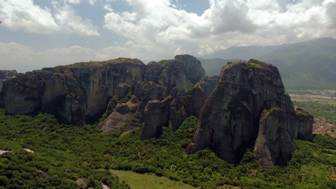 Beautiful Mountain Rock Pillars Scenic Landscape Stock Footage Video ...