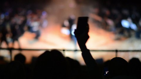 Presenter Speaking Audience People Conference Hall Stock Photo (Edit ...