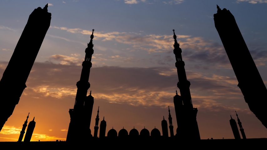 medina prophet's muhammad mosque nabi al Stock Footage Video (100% ...