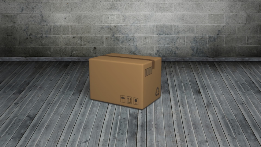 Animation of a Cardboard Box Stock Footage Video (100% Royalty-free ...