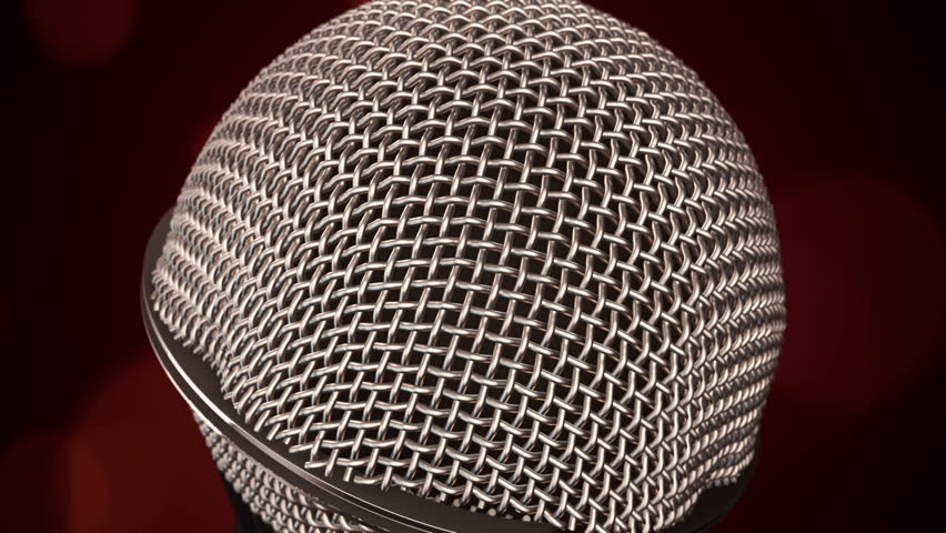Animation Rotation of Microphone On Stock Footage Video (100% Royalty ...