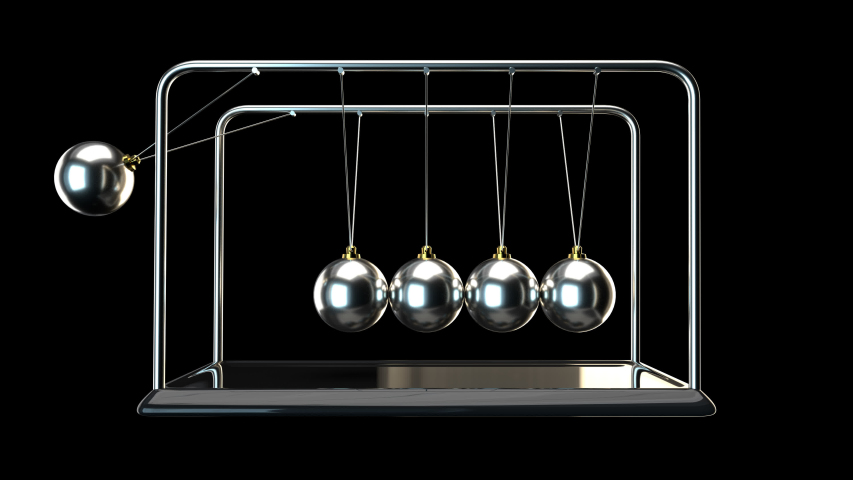 perpetual pendulum - motion on alpha Stock Footage Video (100% Royalty ...