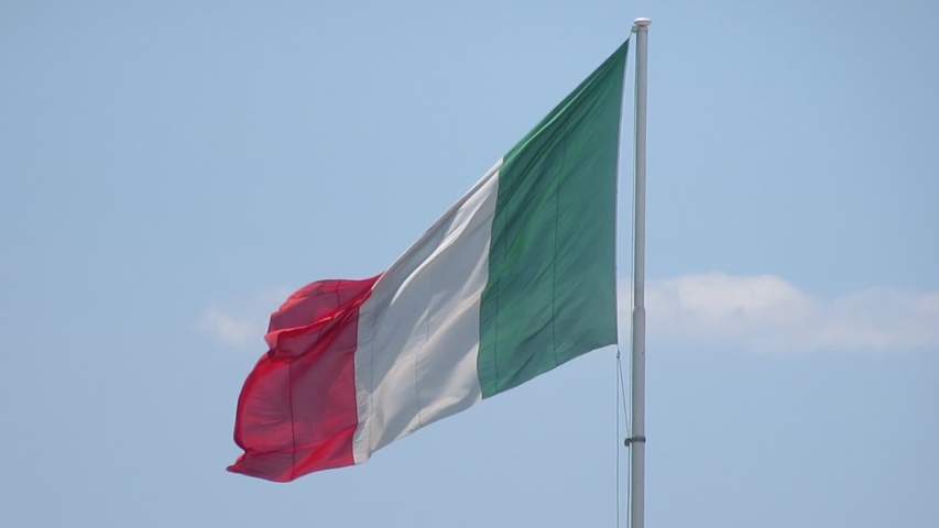 Italian Republic Flag Isolated in Stock Footage Video (100% Royalty ...