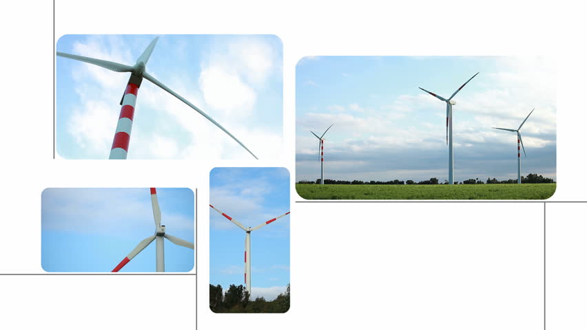 Wind Turbine Composition. the Generator Stock Footage Video (100% ...
