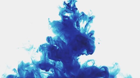 Blue Ink Water Explosion Above Slow Stock Footage Video (100% Royalty ...