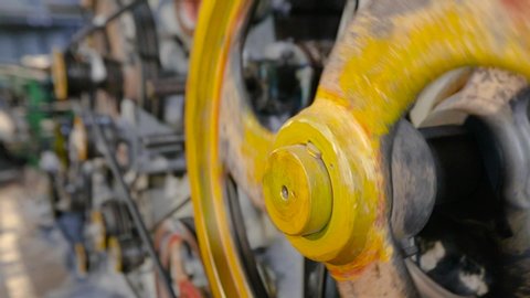 Parts Rotation Factory Modern Factory Working Stock Footage Video (100% ...