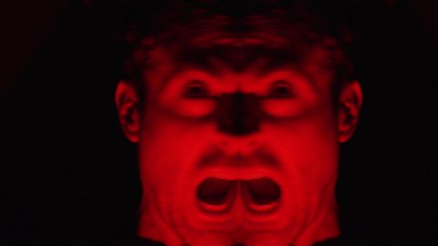Scary Shots Demon Man Possessed Rage Stock Footage Video (100% Royalty ...