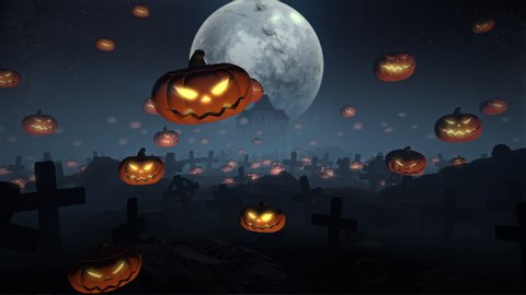 spooky halloween theme background animation scary Stock Footage Video ...