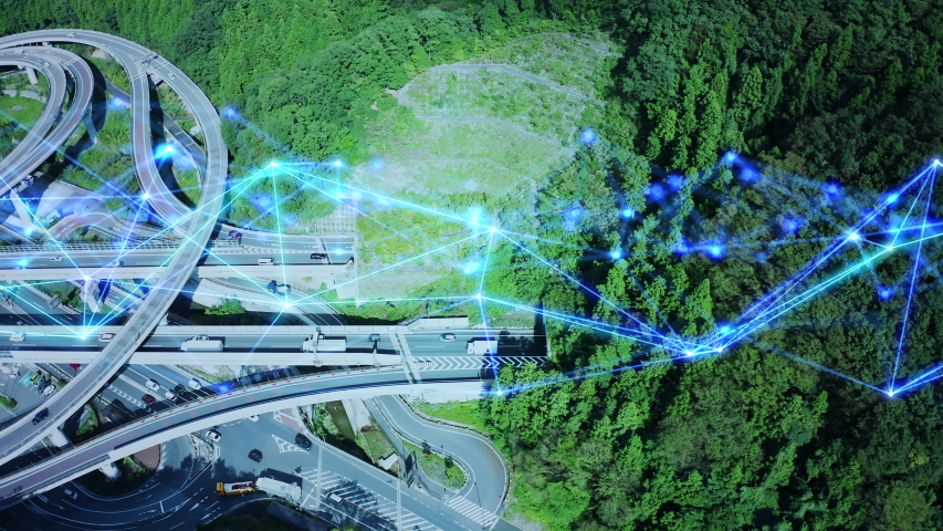 Transportation System Concept Communication Network Autonomous Stock ...