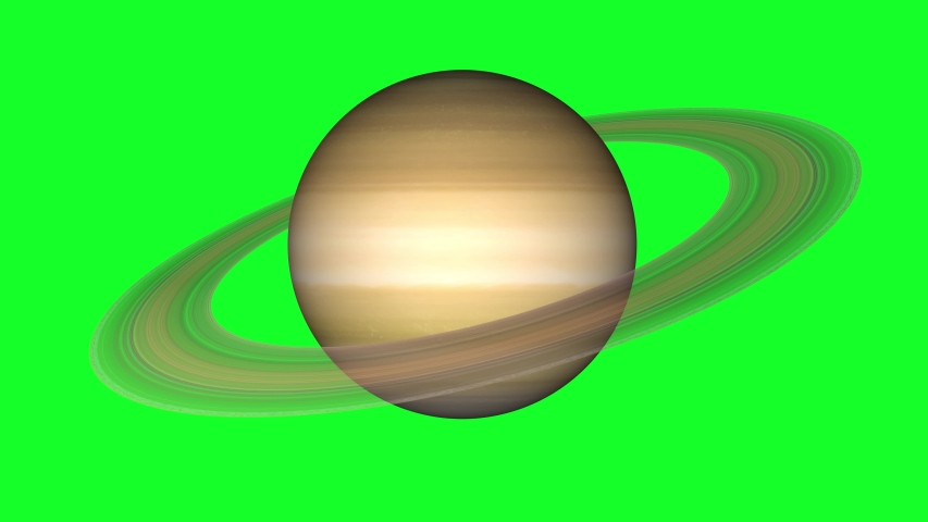 saturn planet on green screen isolated Stock Footage Video (100% ...