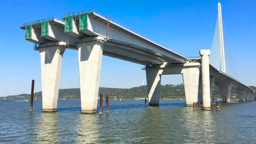 world cup bridge under construction time Stock Footage Video (100% ...