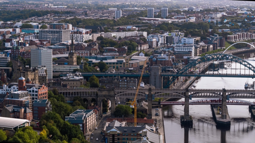 aerial view newcastle upon tyne england Stock Footage Video (100% ...