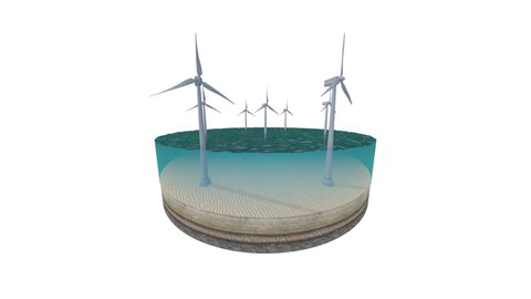 Offshore Wind Farm Infographics Template Ecological Stock Vector ...