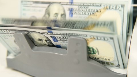 Electronic Money Counter Dollar Bills Animation Stock Illustration ...