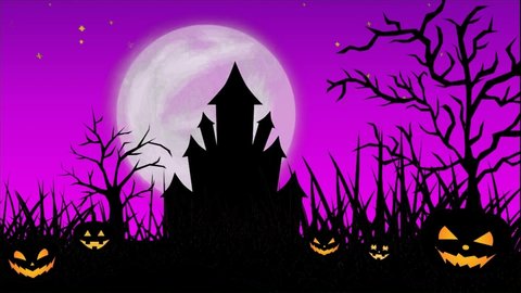 Halloween Colourful Theme Animation Background Scary Stock Footage ...