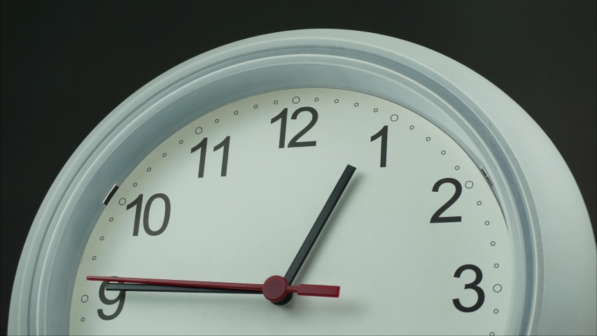 twelve o'clock red alarm clock face Stock Footage Video (100% Royalty ...