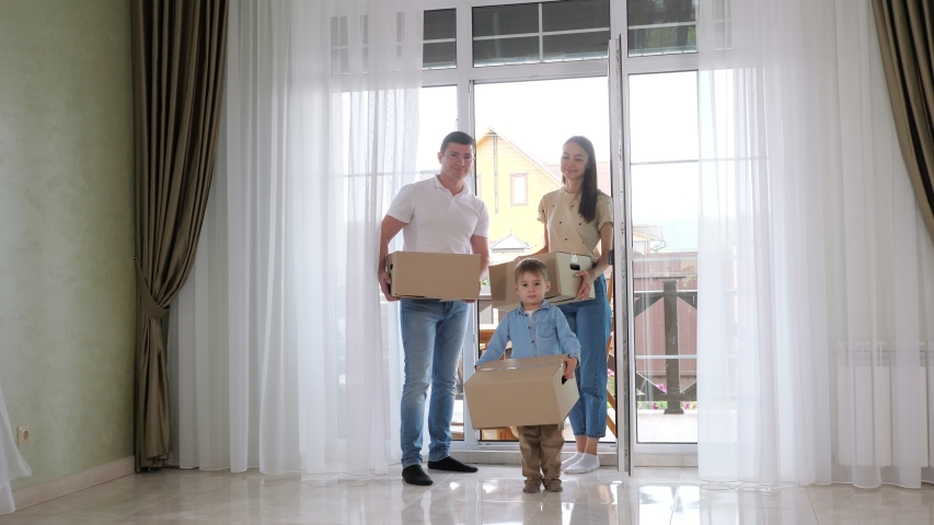 Happy Child Runs Into Large Stock Footage Video (100% Royalty-free ...