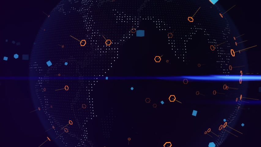 Futuristic Tech Globe Showing the Stock Footage Video (100% Royalty ...
