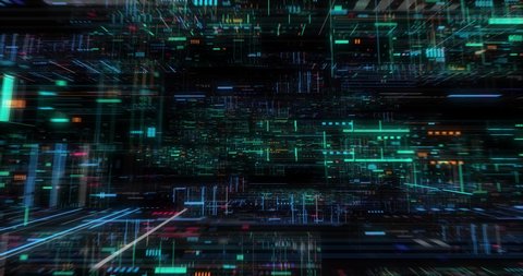 Digital Binary Code Background Loopabstract 3d Stock Footage Video (100 ...