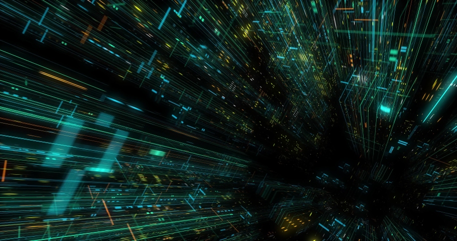 quantum computer environment digital technology processing Stock Footage Video (100% Royalty ...