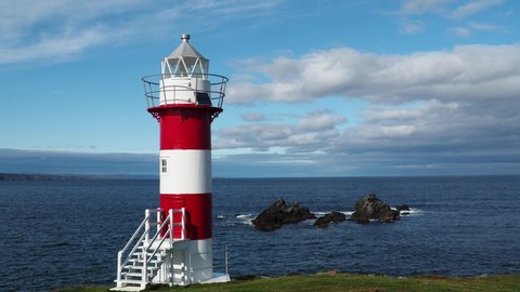 Green Point Lighthouse Newfoundland Labrador Canada Stock Footage Video ...