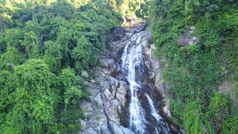 Toc Tien Waterfall Danang Vietnam Mountain Stock Footage Video (100% ...