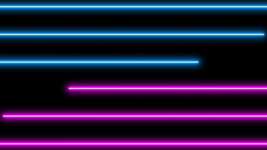 Set of Neon Light Horizontal Stock Footage Video (100% Royalty-free ...