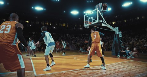 Basketball Player Scores Goal On Professional Stock Footage Video (100% ...