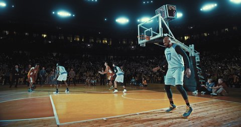 Basketball Player Scores Goal On Professional Stock Footage Video (100% ...