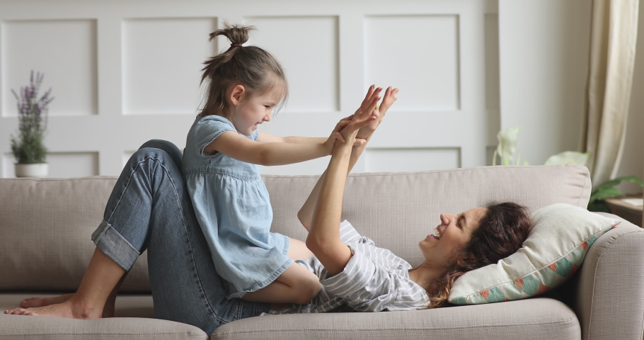 Happy Parent Mom and Cute Stock Footage Video (100% Royalty-free ...